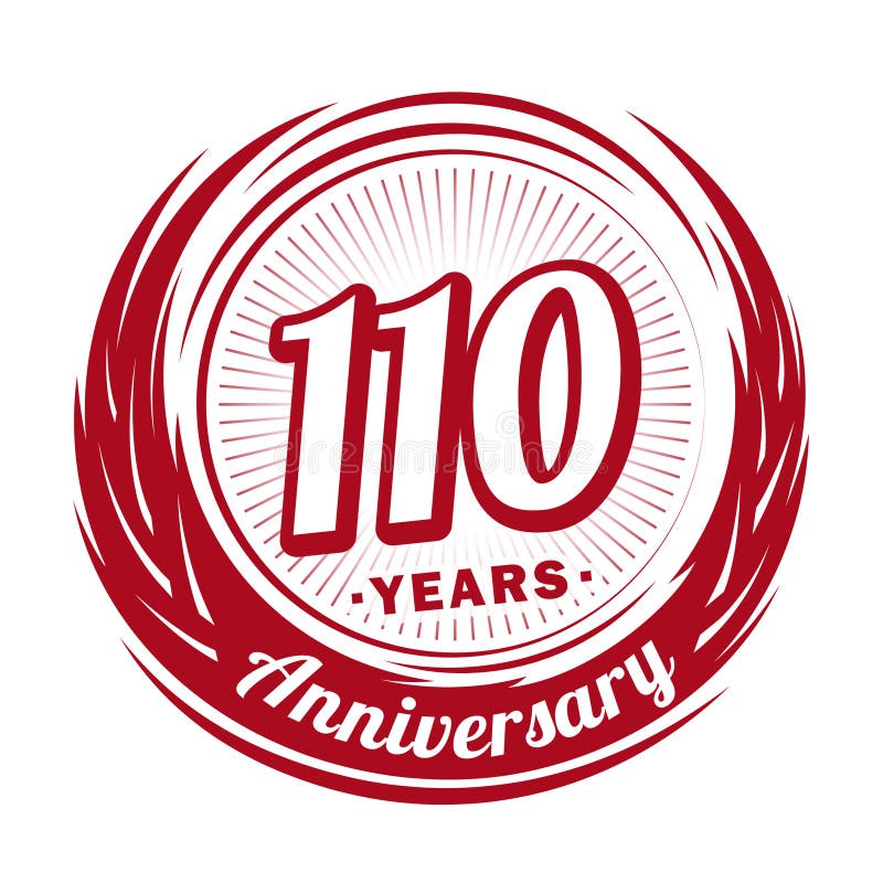 110 Year Anniversary. Elegant Anniversary Design. 110th Logo. Stock ...