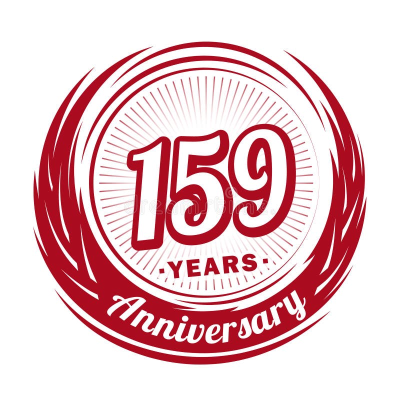 159 Years Anniversary. Elegant Anniversary Design. 159th Logo. Stock ...