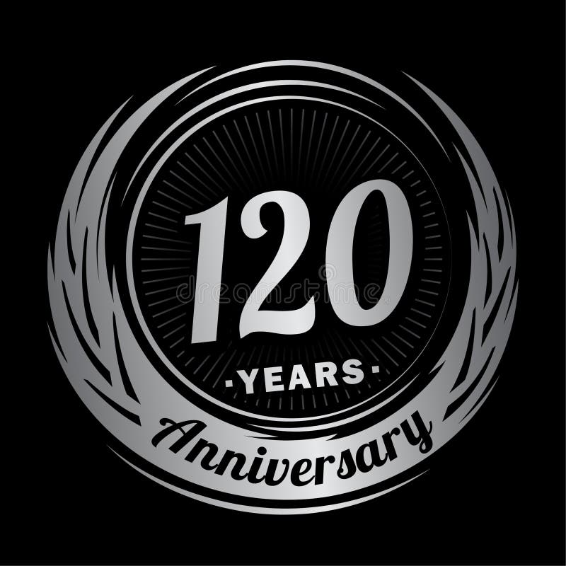 120 Year Anniversary. Elegant Anniversary Design. 120th Logo. Stock ...