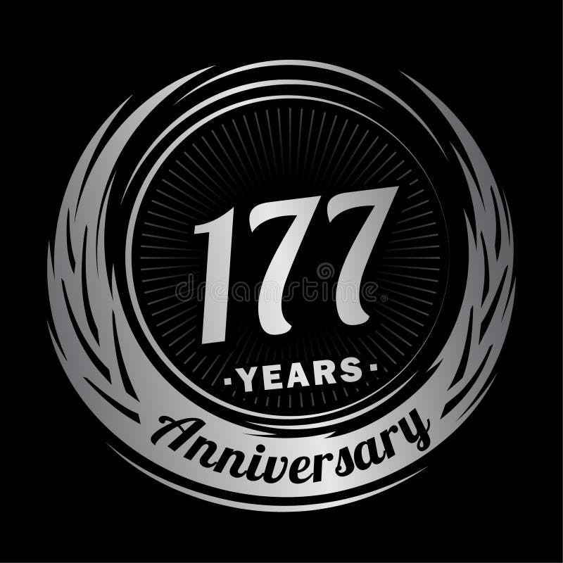 177 Years Anniversary. Elegant Anniversary Design. 177th Logo. Stock ...
