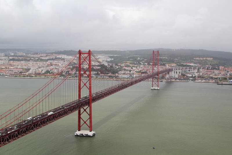 The 25th of April Bridge, Lisbon Stock Photo - Image of suspension ...