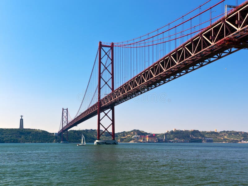25th of April Bridge at Lissabon Stock Photo - Image of abril ...