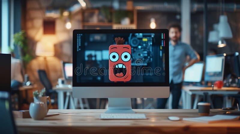 1th April Office Prank for April Fool S Day. Shocked Expression on a ...