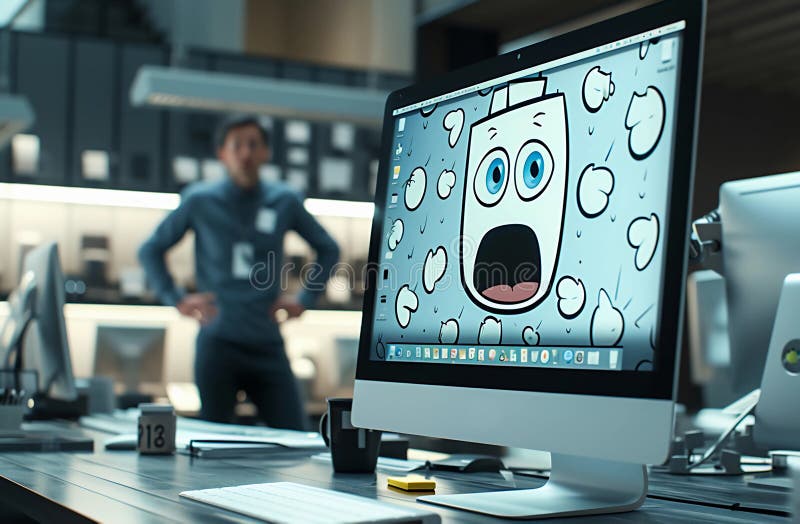 1th April Office Prank for April Fool& X27;s Day. Shocked Expression on ...