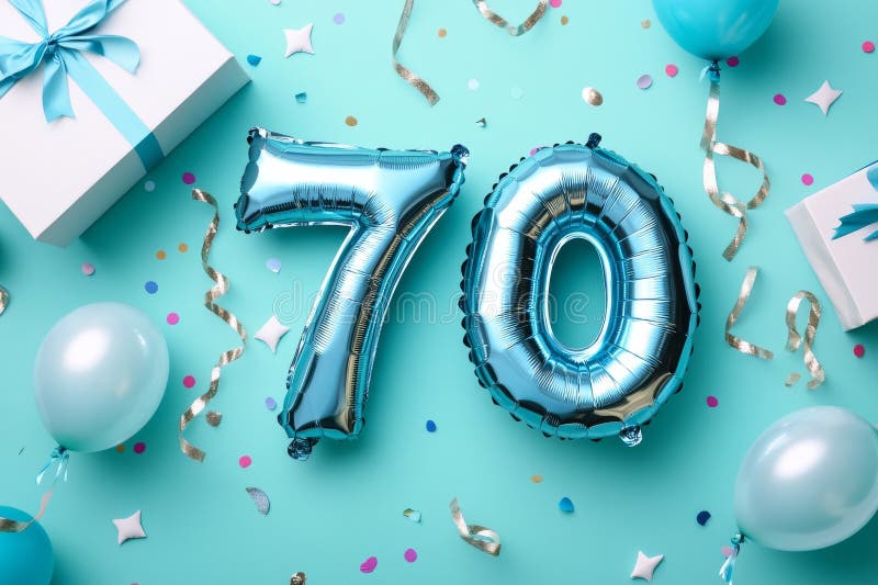 The 70th Birthday Balloon Celebration Gift Box is Laid Flat and ...