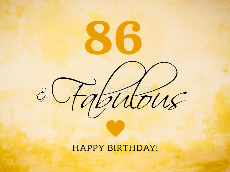 86th Birthday Card Wishes Illustration Stock Illustration ...