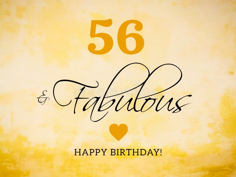 56th Birthday Card Wishes Illustration Stock Illustration ...