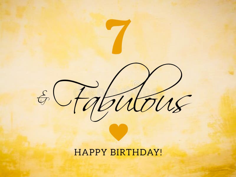 7th Birthday Card Wishes Illustration Stock Illustration - Illustration ...