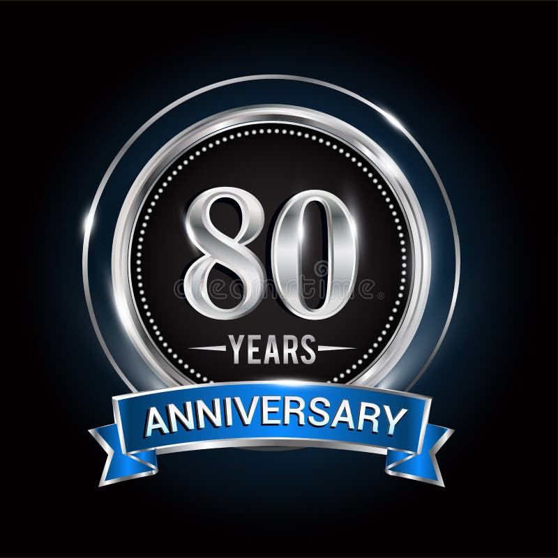 Happy 80th Birthday Blue Stock Illustrations – 306 Happy 80th Birthday ...