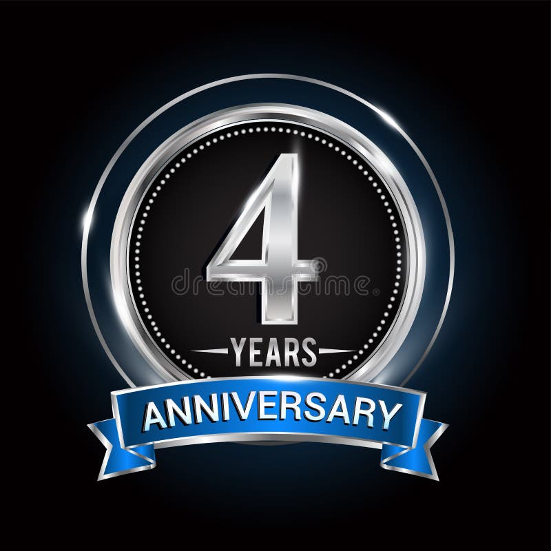 4th Anniversary Celebration Luxury Logo Stock Illustrations – 245 4th ...