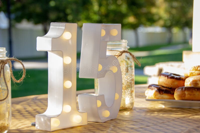 15th Birthday Numbers for Celebration Stock Image - Image of event ...