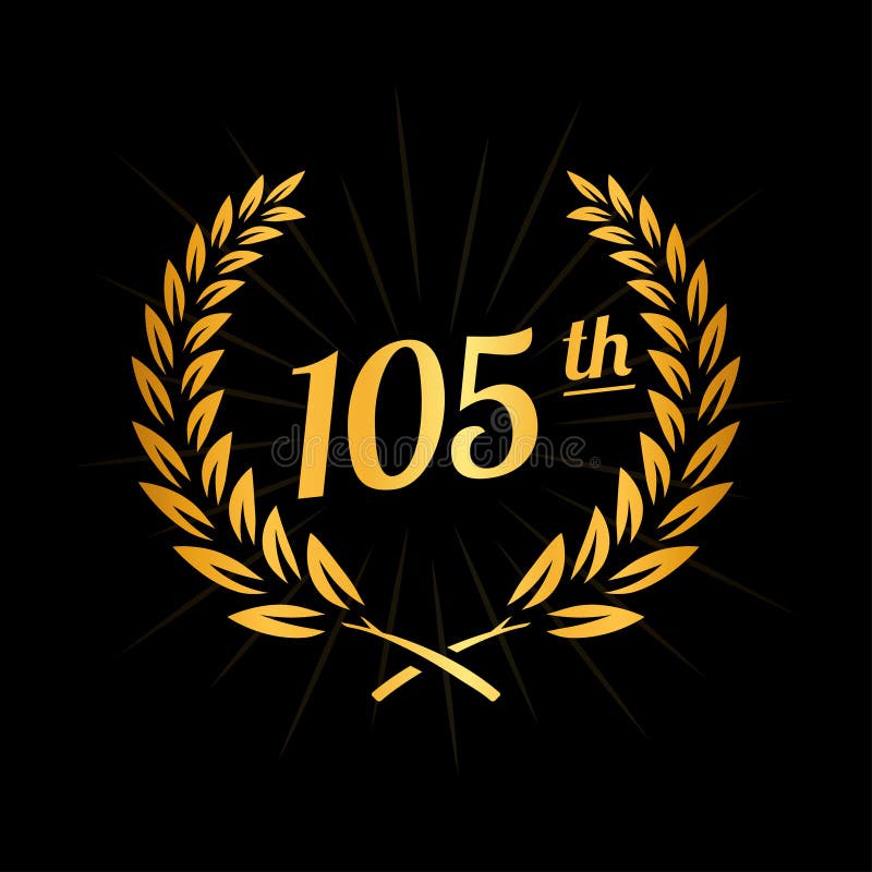 105 Years Anniversary Celebration Design Template. 105th Anniversary ...
