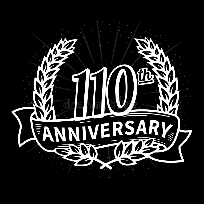 110 Years Anniversary Celebration Logotype. 110th Anniversary Logo ...