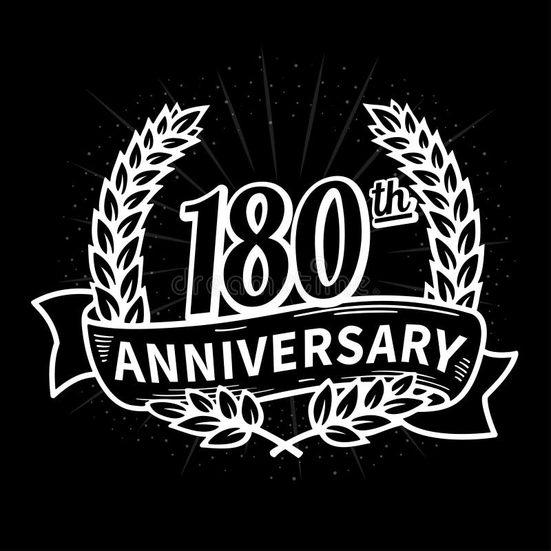 180 Years Anniversary Celebration Logotype. 180th Anniversary Logo ...