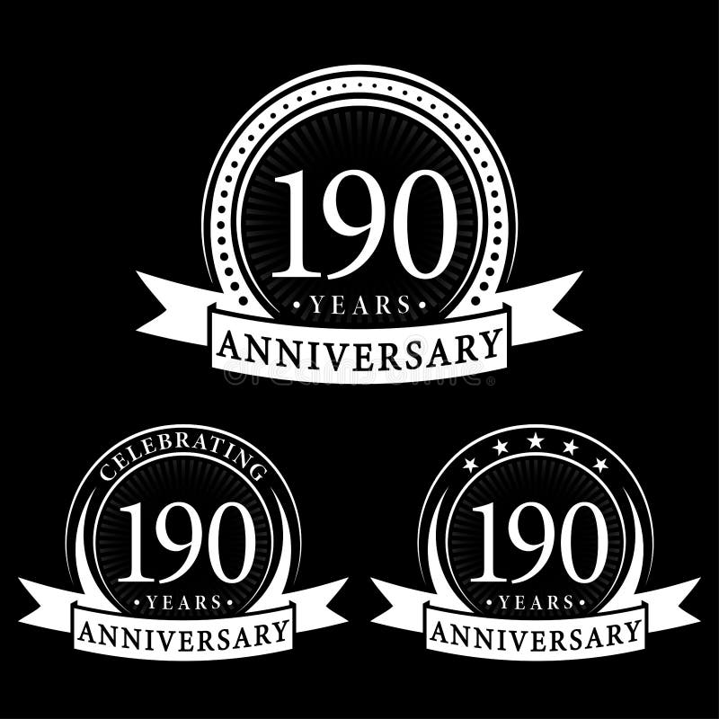 190 Years Anniversary Celebration Logotype. 190th Anniversary Logo ...