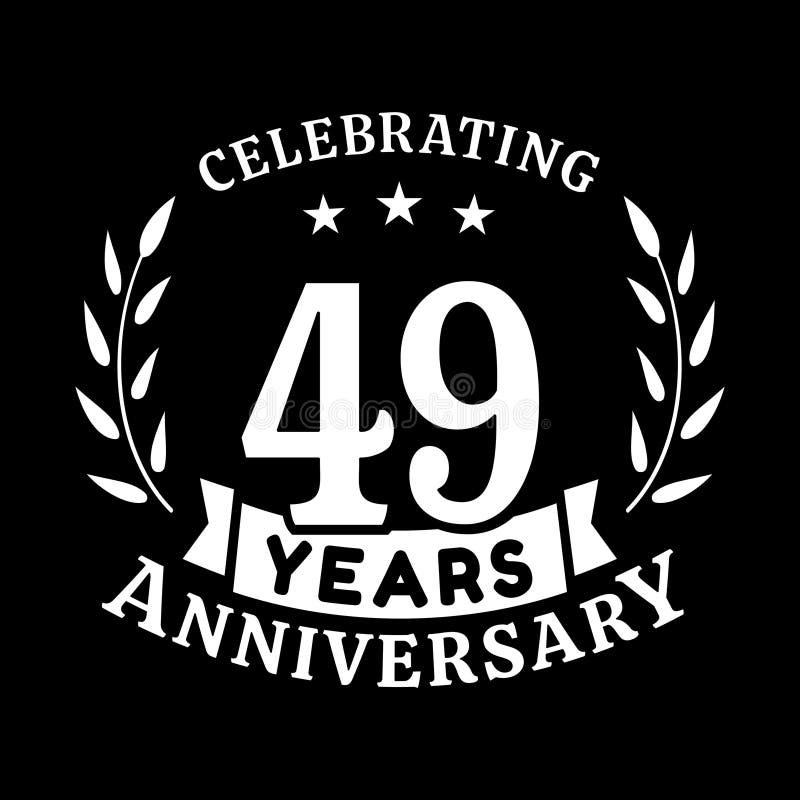 49 Years Anniversary Celebration Logotype. 49th Anniversary Logo ...