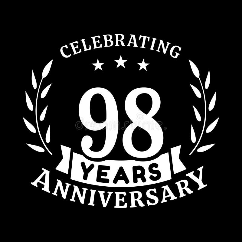 98 Years Anniversary Celebration Logotype. 98th Anniversary Logo ...