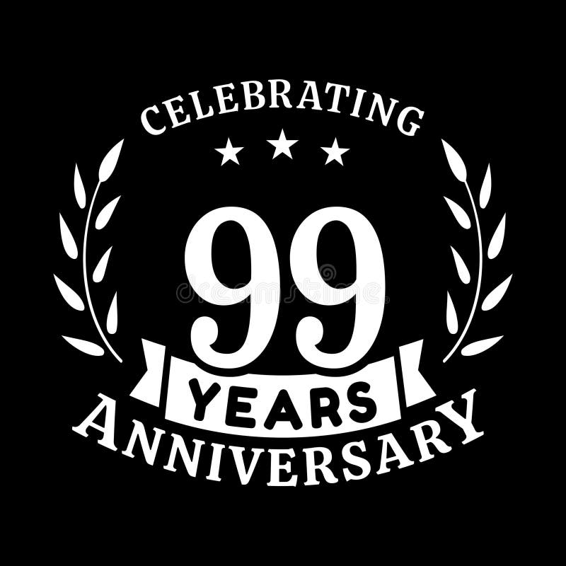 99 Years Anniversary Celebration Logotype. 99th Anniversary Logo ...