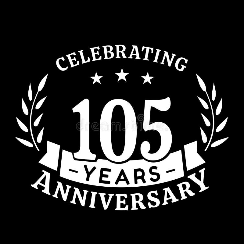 105 Years Anniversary Celebration Logotype. 105th Anniversary Logo ...