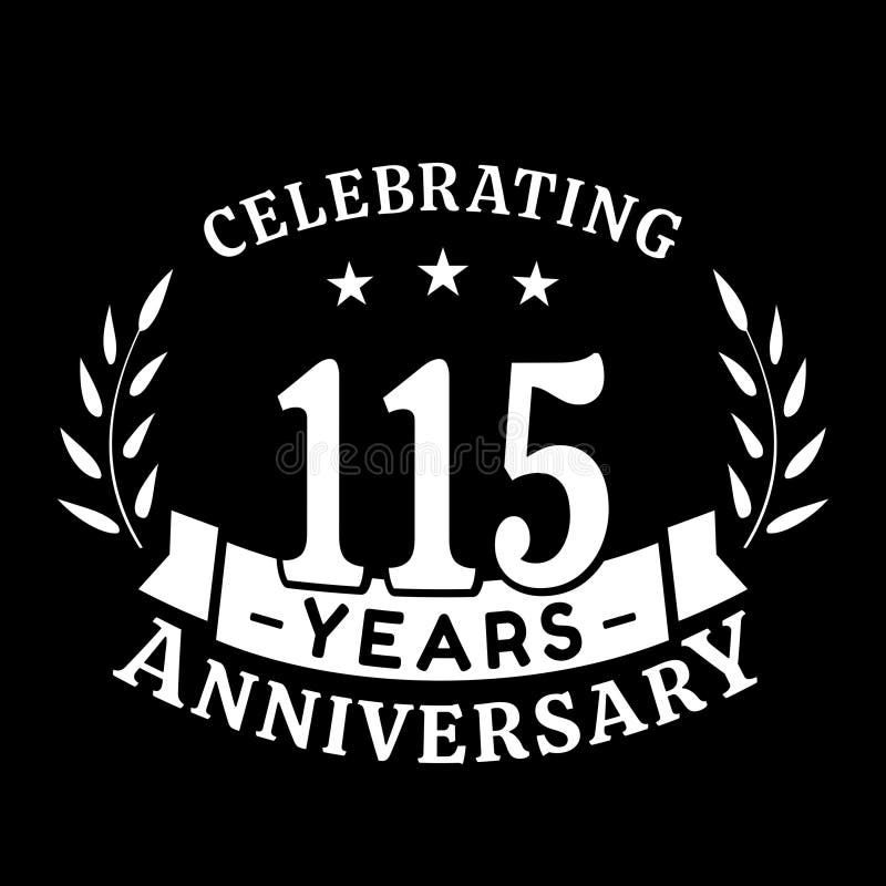 115 Years Anniversary Celebration Logotype. 115th Anniversary Logo ...