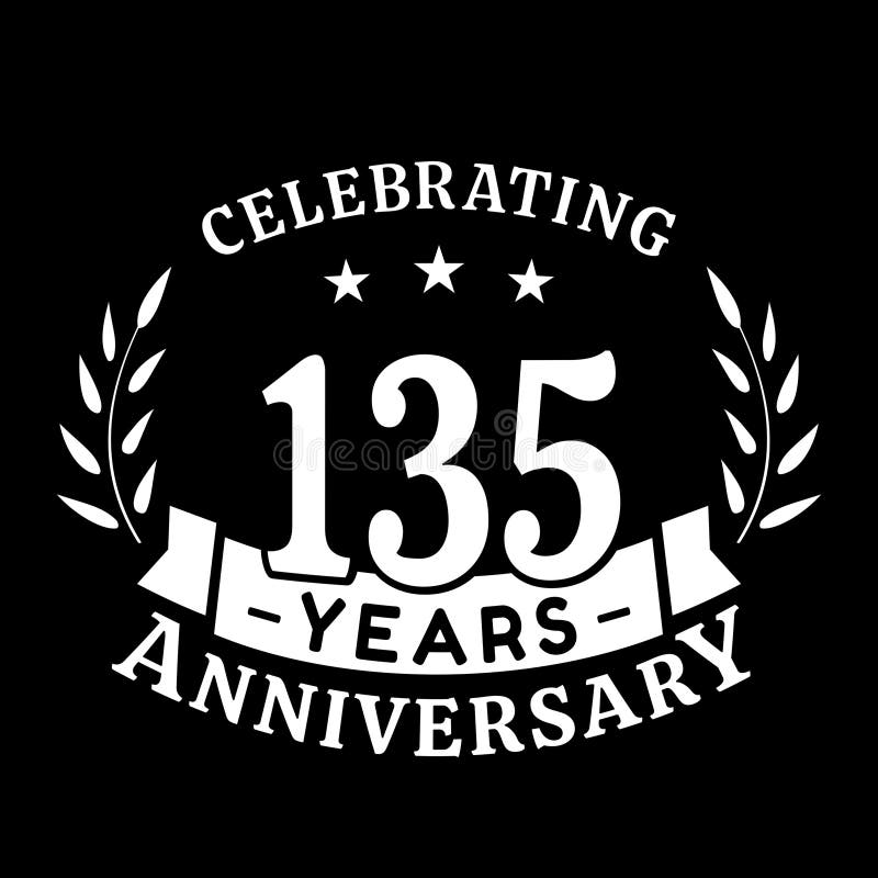 135 Years Anniversary Celebration Logotype. 135th Anniversary Logo ...