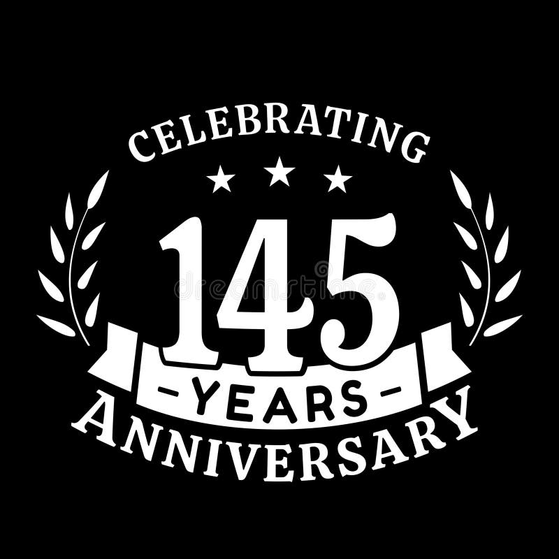 145 Years Anniversary Celebration Logotype. 145th Anniversary Logo ...