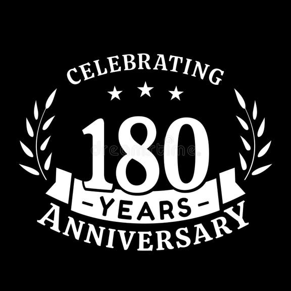 180 Years Anniversary Celebration Logotype. 180th Anniversary Logo ...