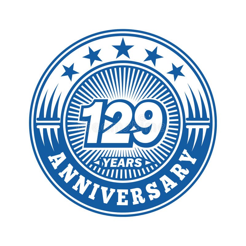 129years Anniversary Celebration. 129th Anniversary Logo Design ...