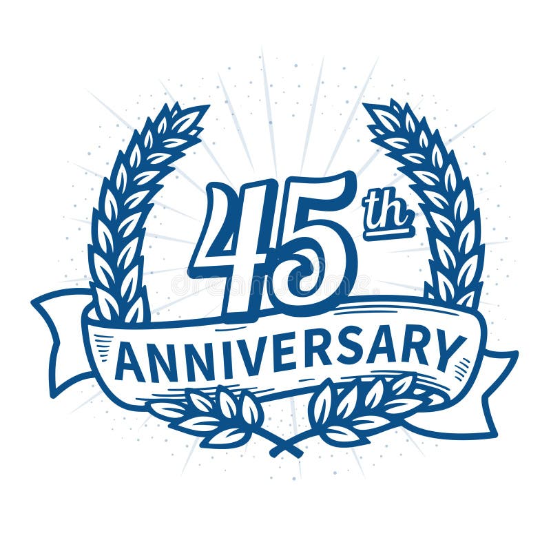 45 Years Anniversary Celebration Logotype. 45th Anniversary Logo ...