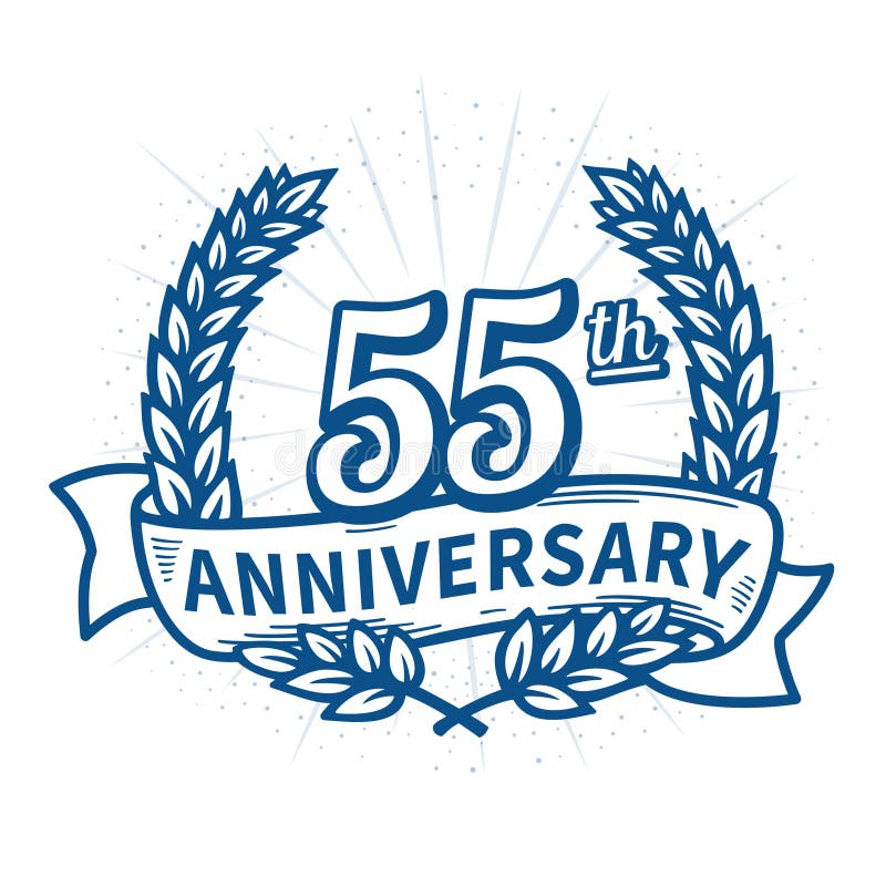 55 Years Anniversary Celebration Logotype. 55th Anniversary Logo ...
