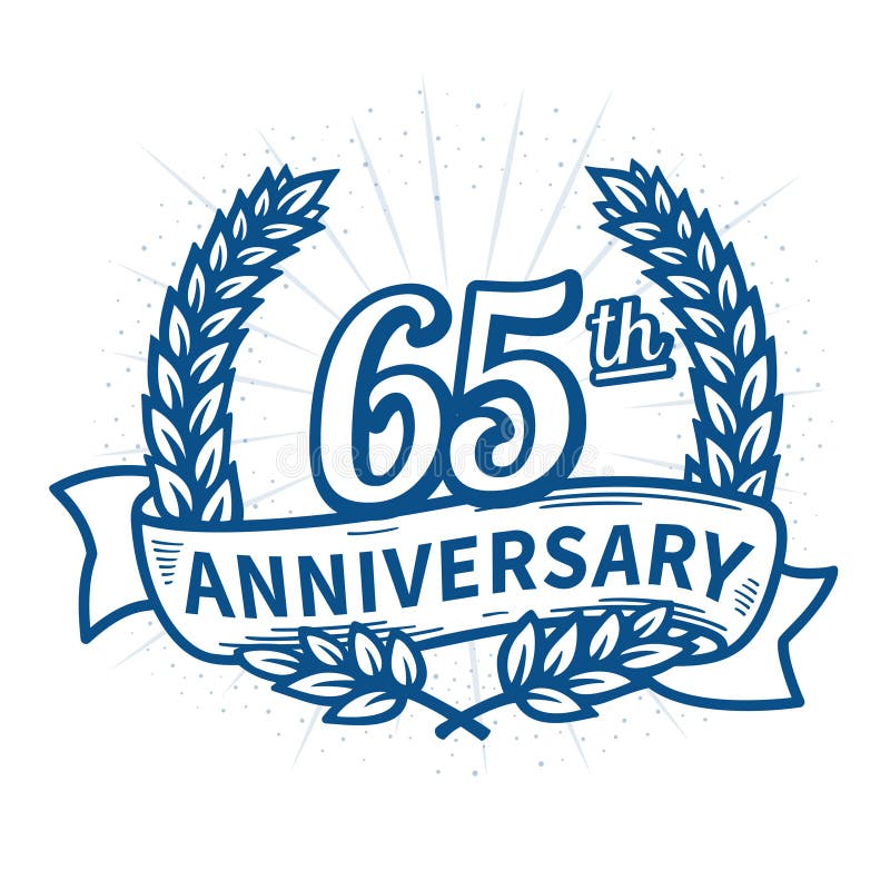 65 Years Anniversary Celebration Logotype. 65th Anniversary Logo ...