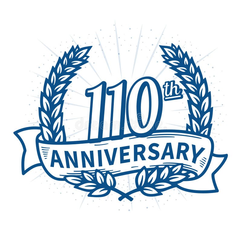 110 Years Anniversary Celebration Logotype. 110th Anniversary Logo ...