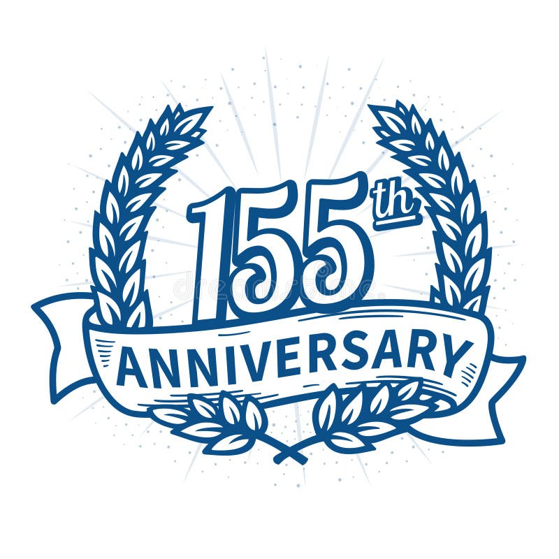 155 Years Anniversary Celebration Logotype. 155th Anniversary Logo ...