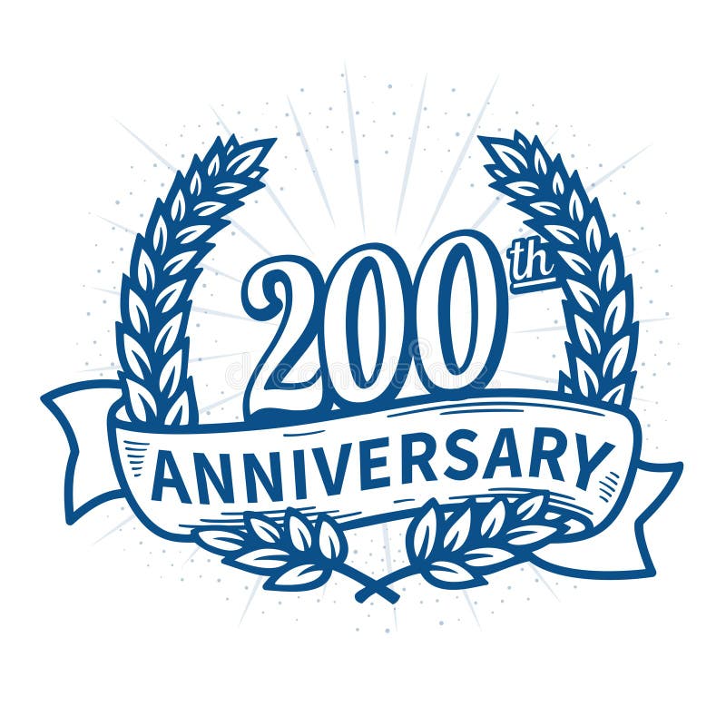200 Years Anniversary Celebration Logotype. 200th Anniversary Logo ...
