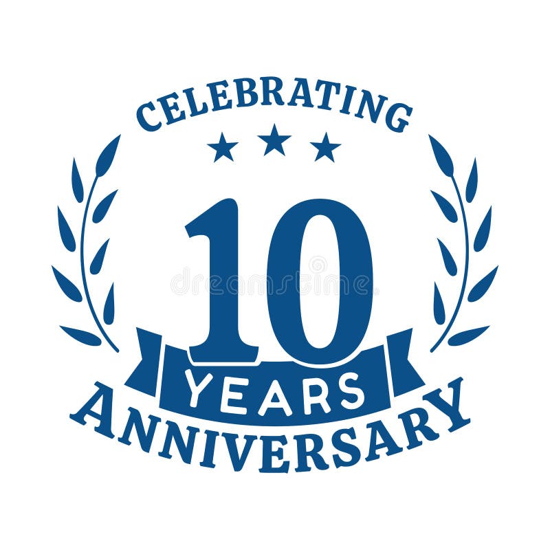 10th Anniversary Logo Blue Years Stock Illustrations – 339 10th ...