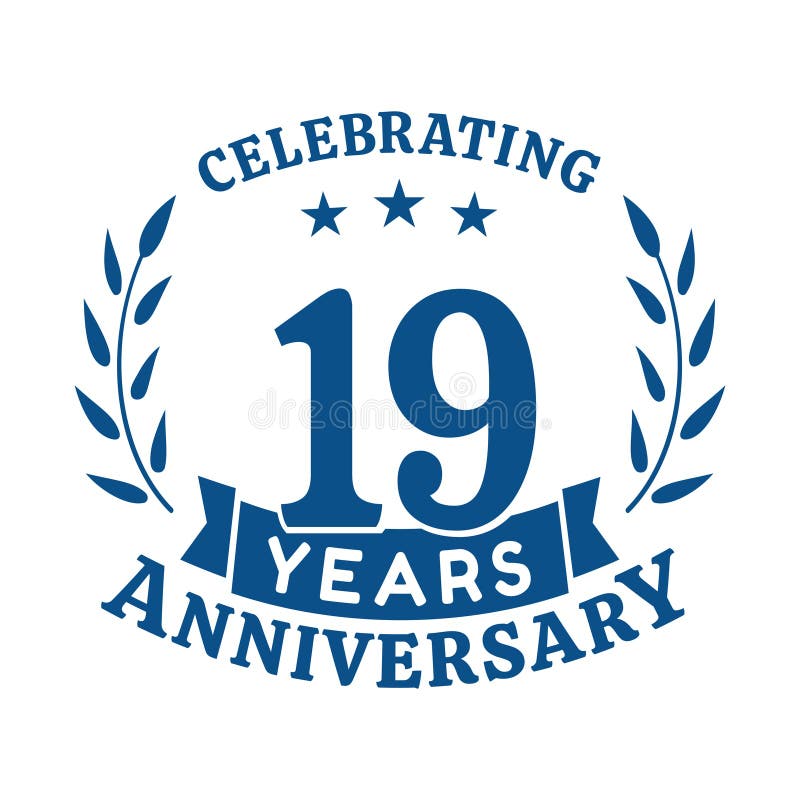 19 Years Anniversary Celebration Logotype. 19th Anniversary Logo ...