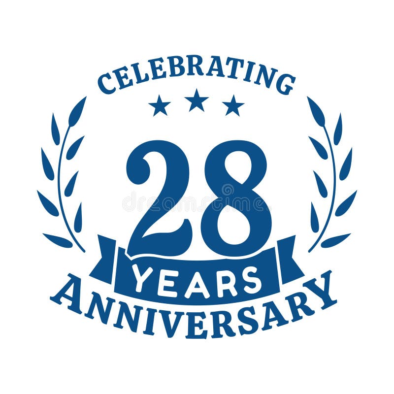 28 Years Anniversary Celebration Logotype. 28th Anniversary Logo ...