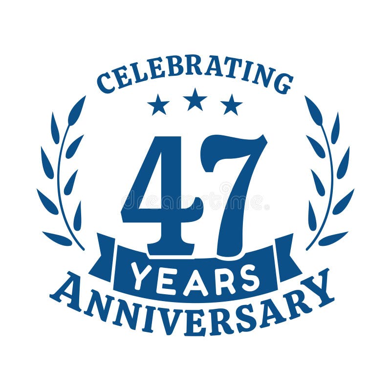 47 Years Anniversary Celebration Logotype. 47th Anniversary Logo ...