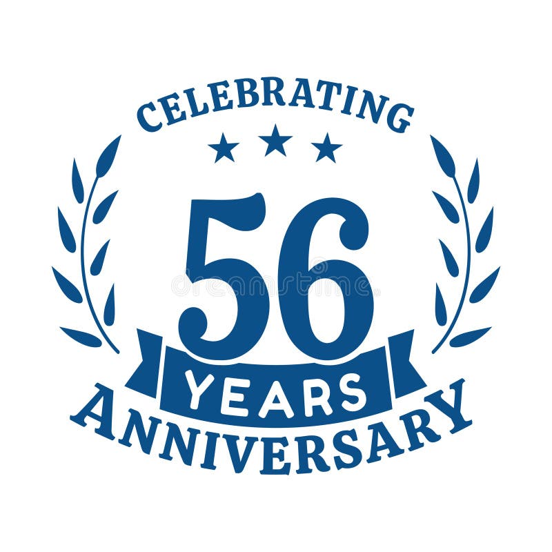 56 Years Anniversary Celebration Logotype. 56th Anniversary Logo ...