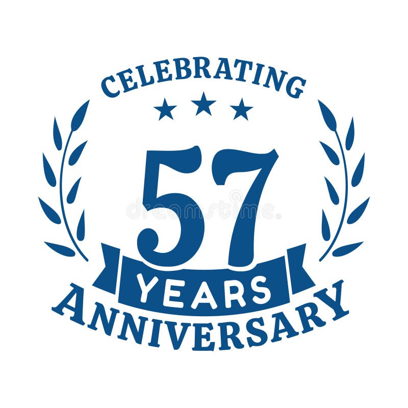 57 Years Anniversary Celebration Logotype. 57th Anniversary Logo ...