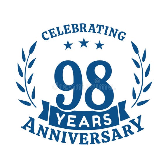 98 Years Anniversary Celebration Logotype. 98th Anniversary Logo ...