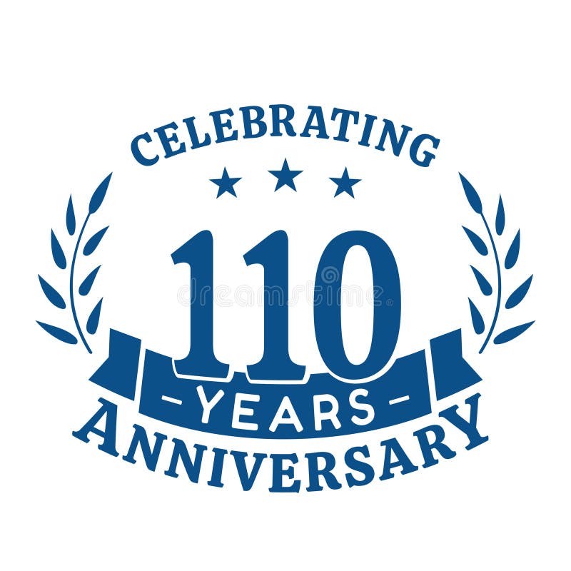 110 Years Anniversary Celebration Logotype. 110th Anniversary Logo ...