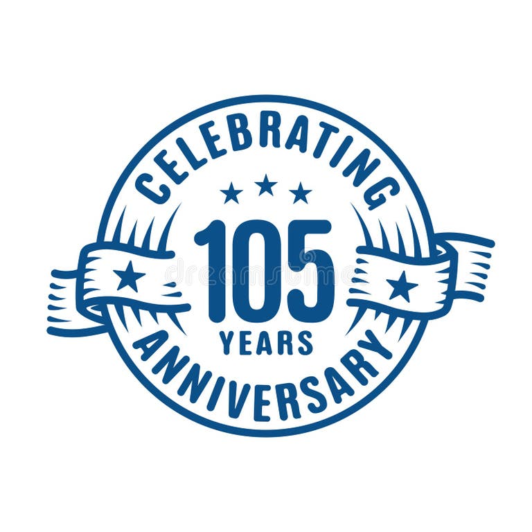105 Years Anniversary Celebration Logotype. 105th Years Logo. Vector ...