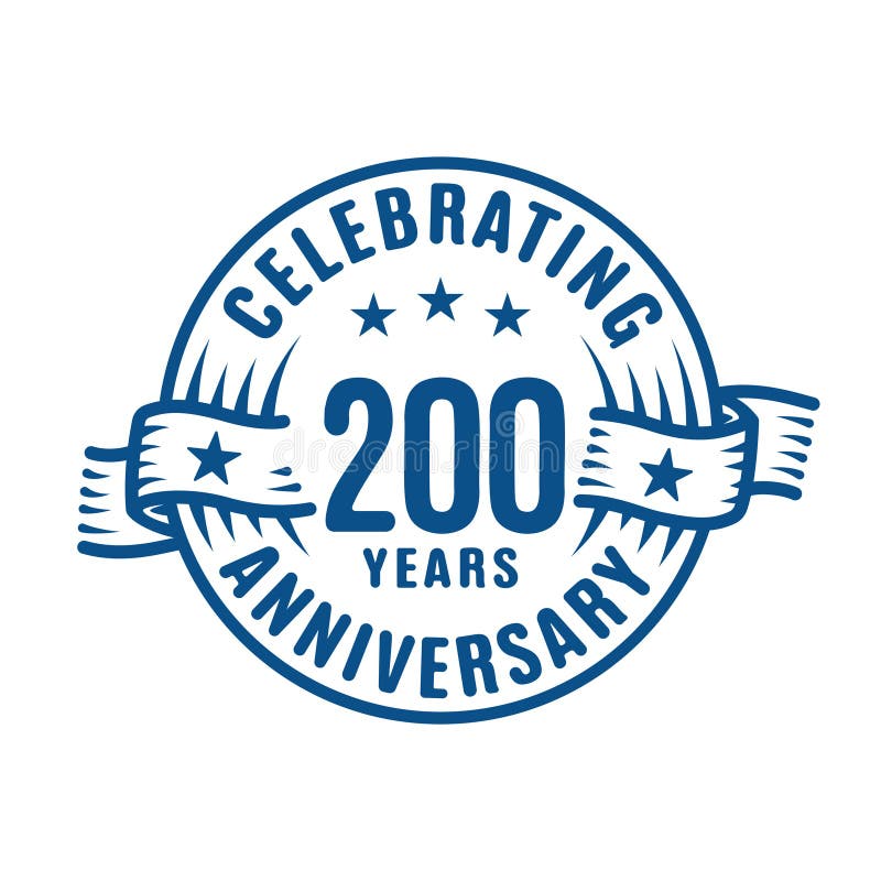 200 Years Anniversary Celebration Logotype. 200th Years Logo. Vector ...