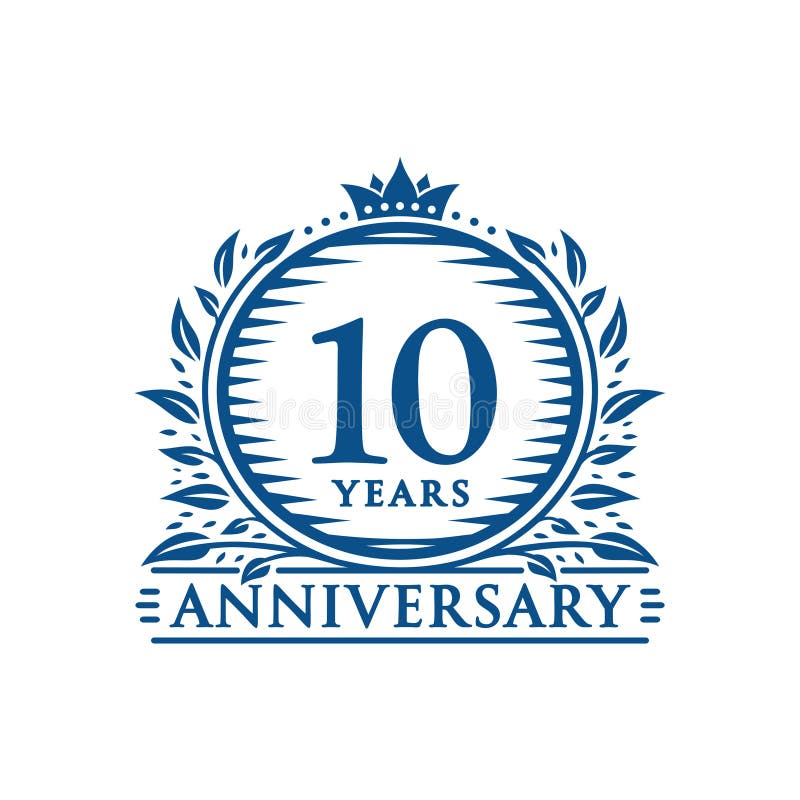 10 Years Celebrating Anniversary Design Template. 10th Anniversary Logo ...