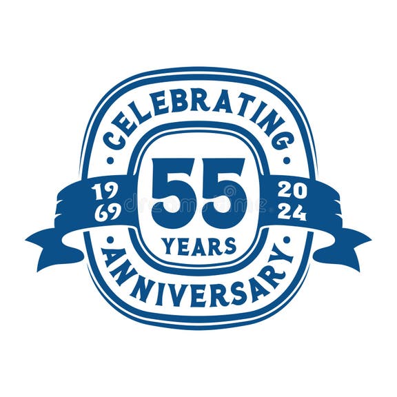 55th Anniversary Celebration Logo Design Template. 55th Anniversary ...