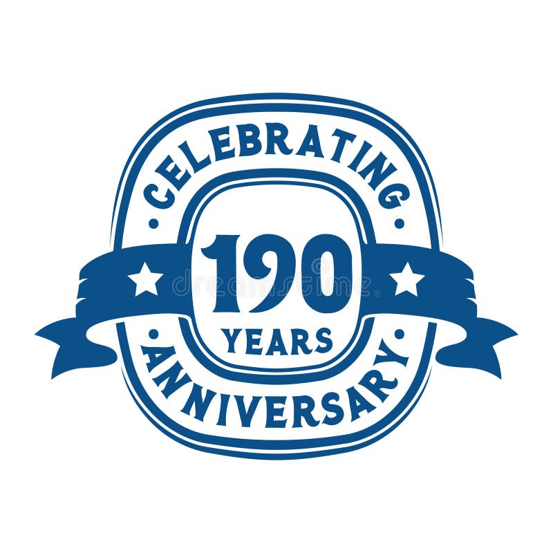 190th Anniversary Celebration Logo Design Template. 190th Anniversary ...