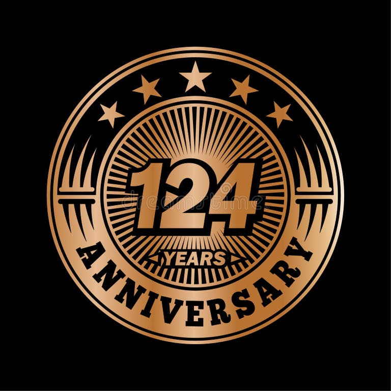 124years Anniversary Celebration. 124th Anniversary Logo Design ...