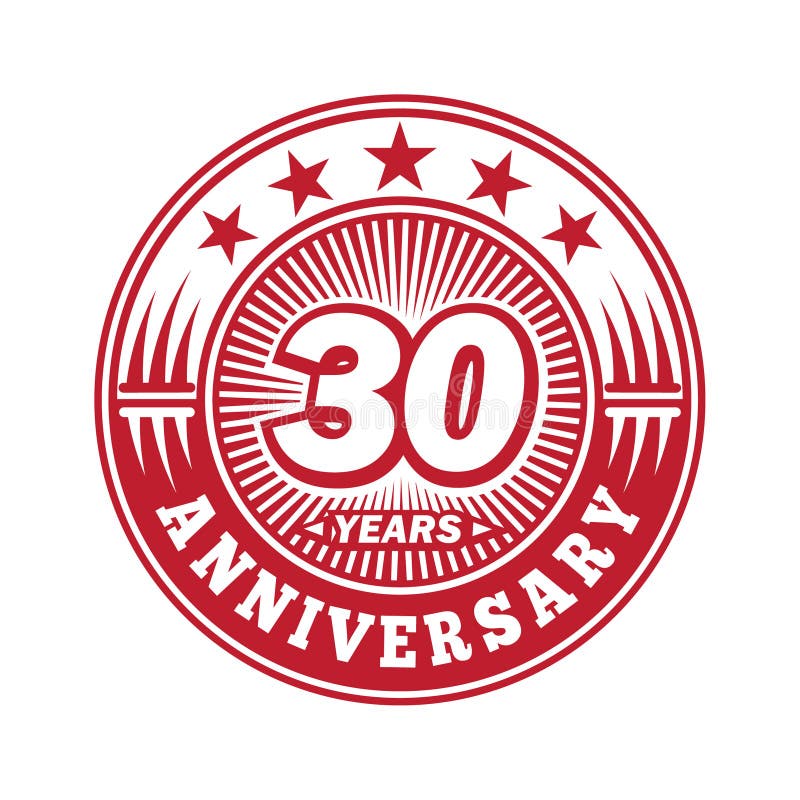 30 Years Anniversary Celebration. 30th Anniversary Logo Design. Thirty ...