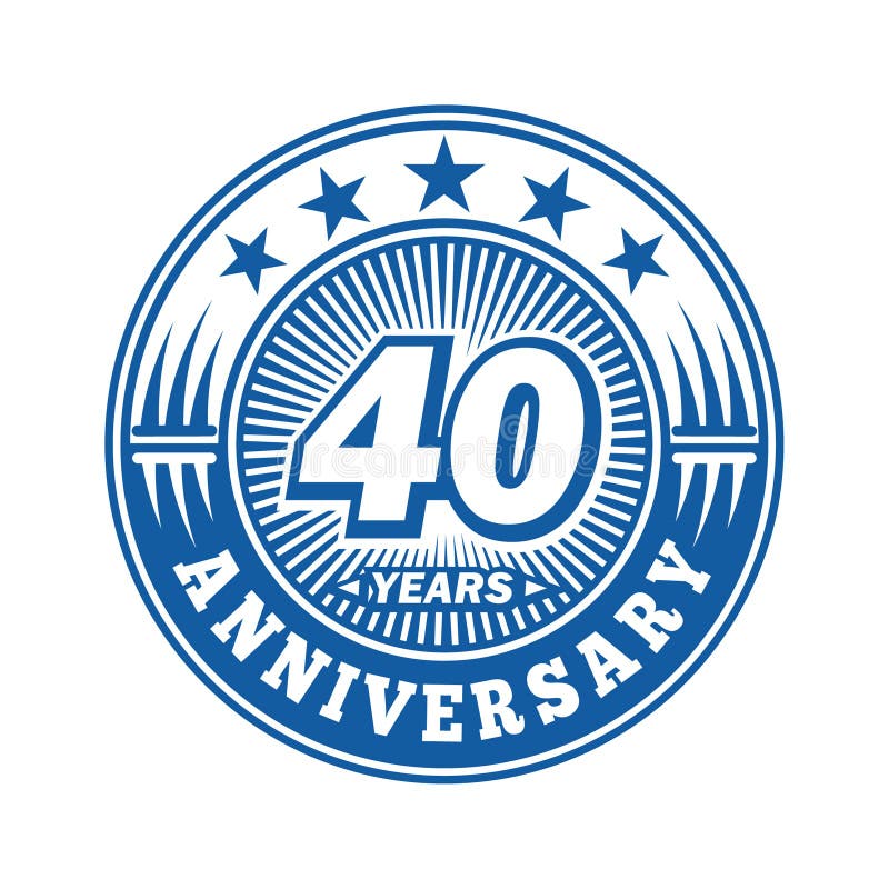 40 Years Anniversary Celebration. 40th Anniversary Logo Design. Forty ...